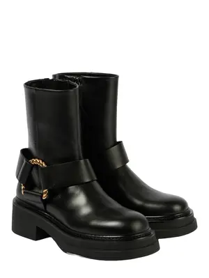 Dorothee Schumacher Leather Combat Boots - Black