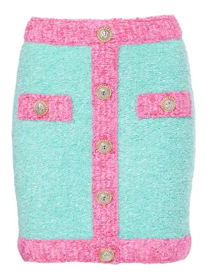 Balmain Knitted Miniskirt - Pink