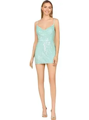LARA NEW YORK Sequin Mini Dress - Mint