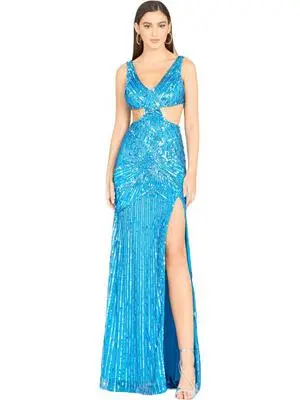 LARA NEW YORK LARA New York Dahlia Sequin Dress Ocean