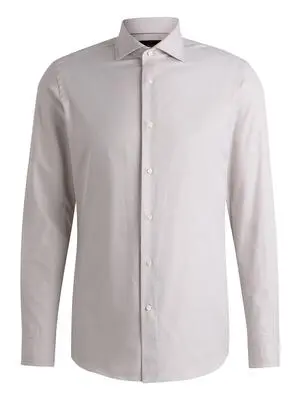 BOSS Organic Cotton Slim Shirt - Beige