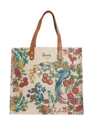 Harrods The Great Feast Jacquard Shopper Bag - Neutral