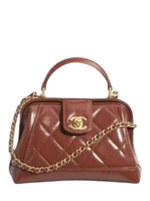 CHANEL Mini Bag With Top Handle - Brown