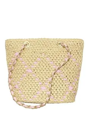 Chanel Small Shopping Bag Beige & Light Pink