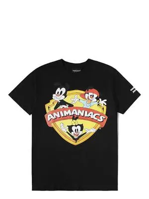 THE HUNDREDS X Anamaniacs Shield T-shirt - Black