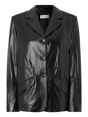 Bally Leather Blazer - Black