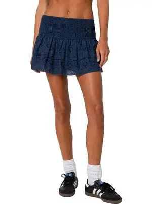 EDIKTED EDIKTED Tiered Eyelet Miniskirt