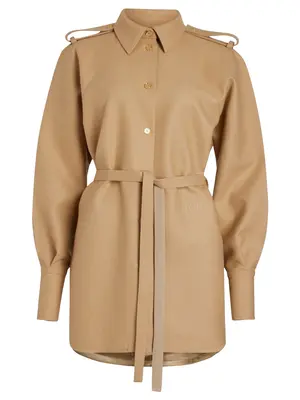 Patou Mini Shirt Dress - Neutrals