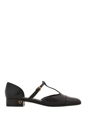 FERRAGAMO T-strap Ballet Pumps - Black