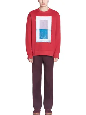 LANVIN Archive-print Sweatshirt - Red