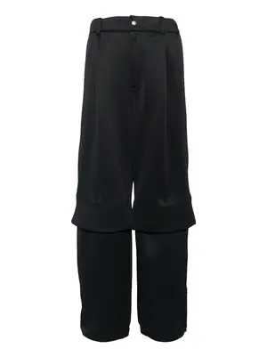 SONGZIO Layered Wide-leg Trousers - Blue