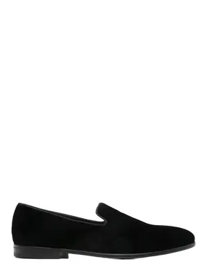 DOUCAL'S Velvet Loafers - Black