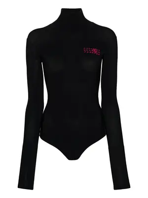 MAISON MARGIELA Numbers-motif Bodysuit - Black