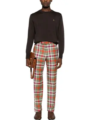VIVIENNE WESTWOOD Tartan Wool Trousers - Red