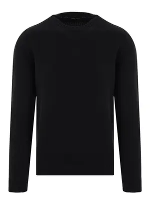 ROBERTO COLLINA Crew-neck Merino Jumper - Black