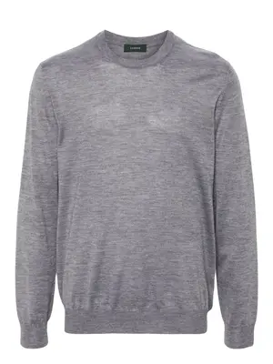 ZANONE Zanone Cashmere-Silk Crewneck Sweater Grey