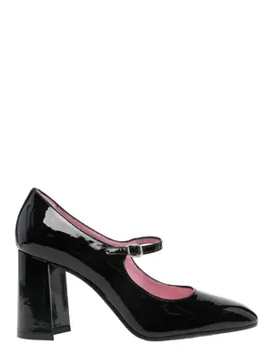 CAREL 75mm Leather Pumps - Black