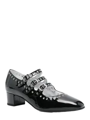 CAREL 40mm Eyelet-detail Pumps - Black