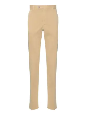 Incotex Tapered-leg Cotton Trousers - Neutrals