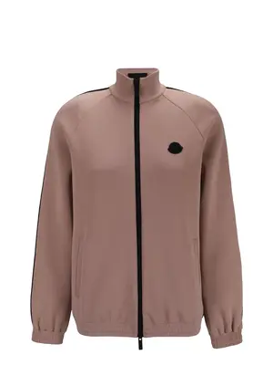 Moncler Logo-print Zip Top - Pink