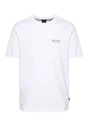 BOSS Rubber Logo Cotton T-shirt - White