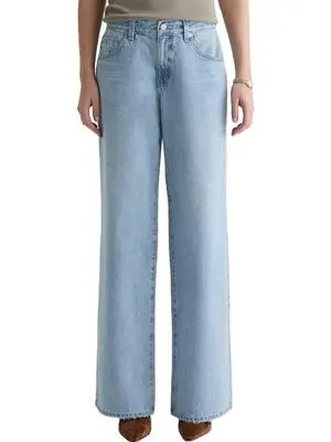 Ag Adria Low-rise Wide-leg Jeans - Soft Focus