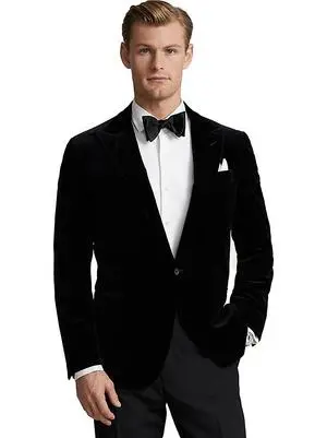 Polo Ralph Lauren Tailored Velvet Jacket - Black