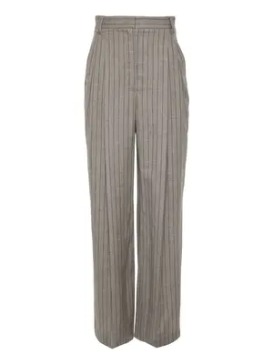 Brunello Cucinelli Pinstriped Trousers - Grey