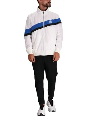 Karl Lagerfeld Stripe-detail Bomber Jacket - White