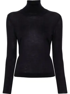 TOM FORD Fine-knit Turtleneck Sweater - Blue
