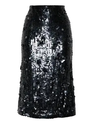 P.a.r.o.s.h Sequined Midi Skirt - Blue