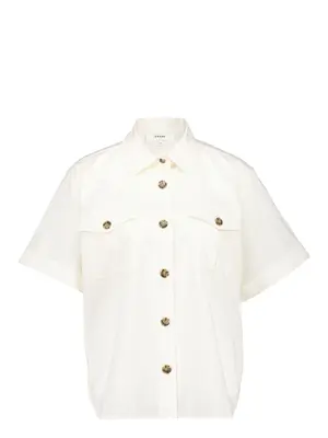FRAME Patch-pocket Cotton Shirt - Neutrals