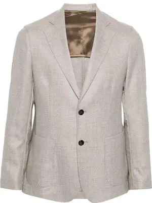 BARBA NAPOLI Wool-cashmere Blend Easy Blazer - Neutrals