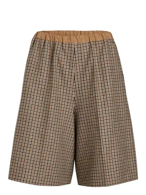 PATOU Patou Houndstooth Longline Shorts