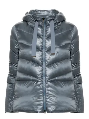 Herno Hooded Puffer Coat - Blue