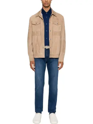 Boggi Milano Mid-rise Tapered Jeans - Blue