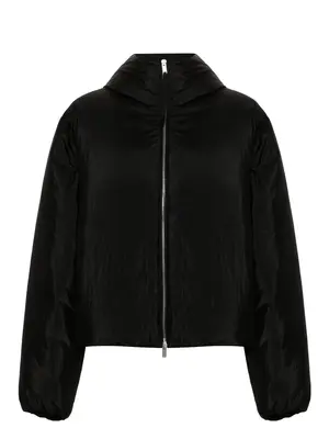 JIL SANDER Hooded Puffer Jacket - Black