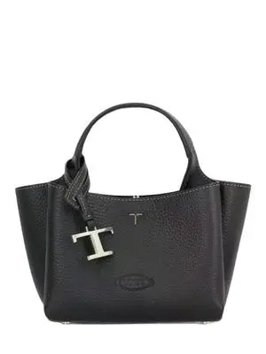 TOD'S Logo-charm Tote Bag - Black