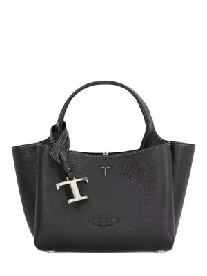 TOD'S Logo-charm Tote Bag - Black