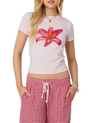 EDIKTED Daylily Baby T-shirt - Light-pink