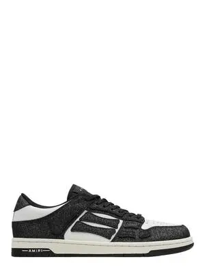 Amiri Skel Top Low Shimmer Sneakers - Black/white