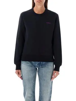 A.p.c. Boxy VPC Sweatshirt Black Purple