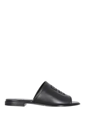 Givenchy Leather Flat Mules - Black