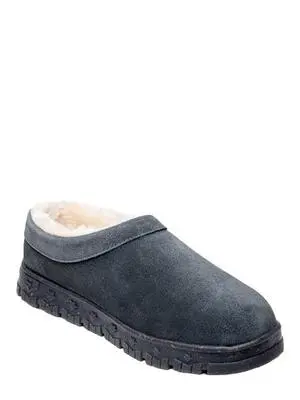 Minnetonka Minnetonka Neva Faux Fur Lined Slipper Charcoal