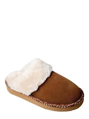 Minnetonka Cerise Faux-fur Lined Slipper - Tan