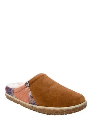 Minnetonka Tahoe Faux Fur Lined Slipper - Brown