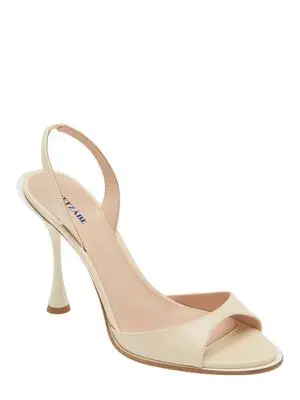 BETZÁBE Suede Slingback Sandal - Ivory Nappa White Detail