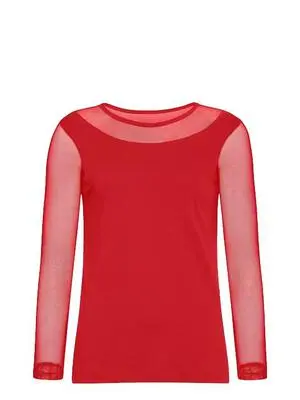 Anatomie Anatomie Kim Mesh-Sleeve Top Atomic Red