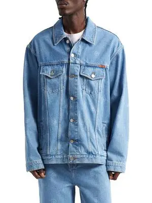 Martine Rose Oversized Denim Trucker Jacket - All Over Blue