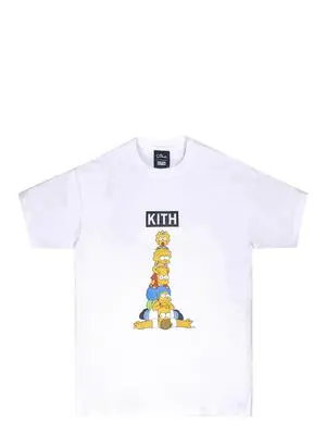 Kith For The Simpsons Family Stack Tee - White